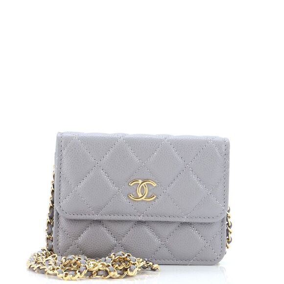 CHANEL | Bags | Chanel Miss Coco Strap Flap Clutch With Chain Quilted ...